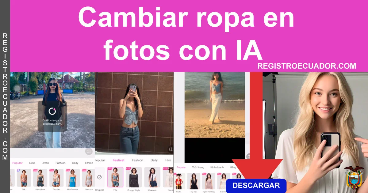 Cambiar ropa en fotos con la cámara de belleza IA