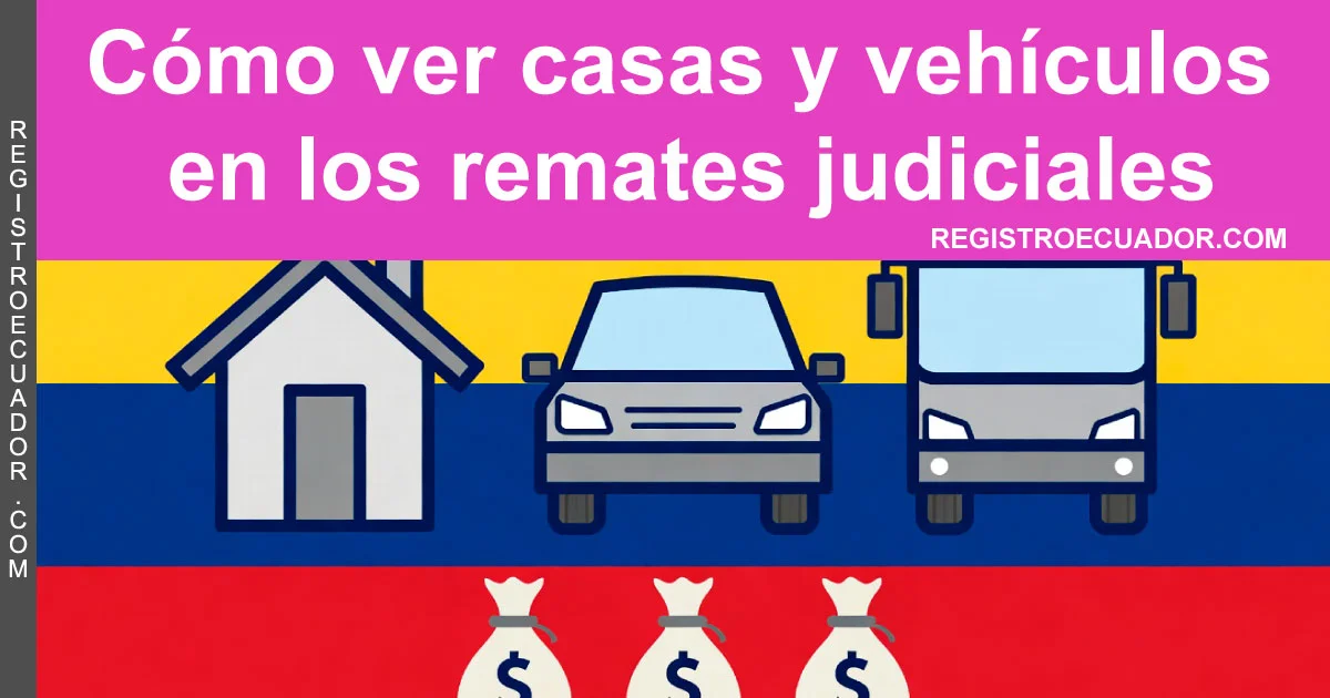 Cómo ver casas y vehículos en los remates judiciales 2026